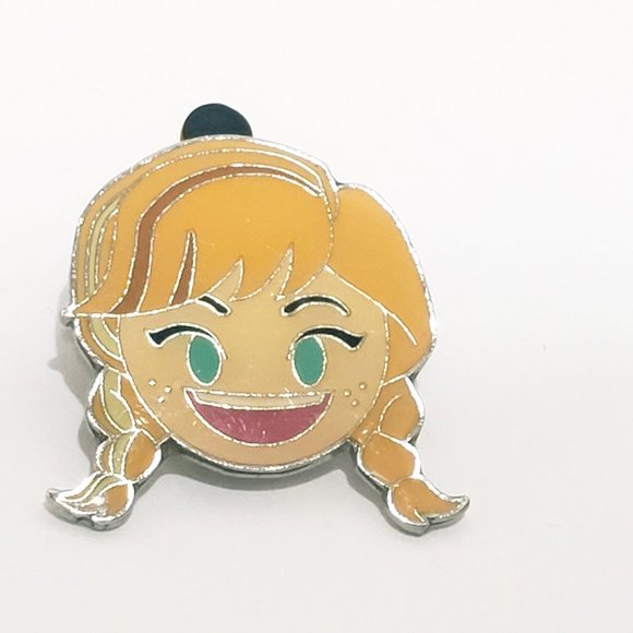 Disney | Accessories | Disney Frozen Anna Smiling Emoji Collector Pin ...